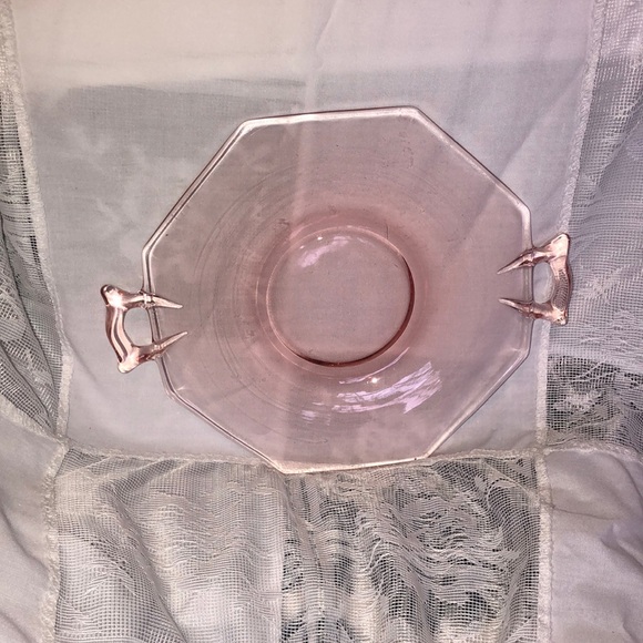 Vintage | Dining | Vintage Pink Glass Dish | Poshmark